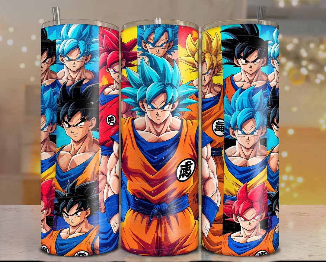 Goku Tumbler Wrap Digital Design Art - High Resolution Design Art - Etsy