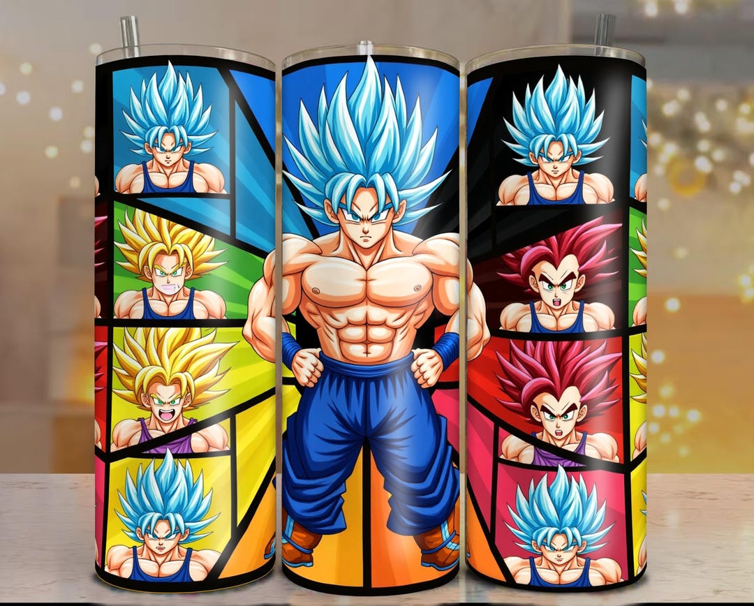 Goku Tumbler Wrap Digital Design Art - High Resolution Design Art - Etsy