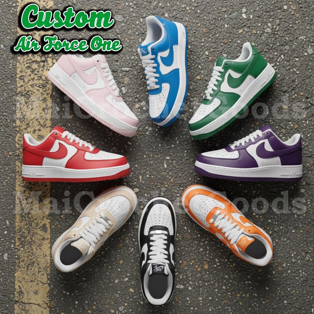 Hand-painted Custom Color Air Force 1 Sneakers | Personalized Gift - Etsy