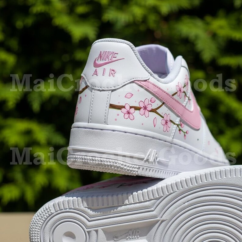 Custom Air Force 1, Hand Painted Cherry Blossom Floral AF1 Sneakers - Etsy