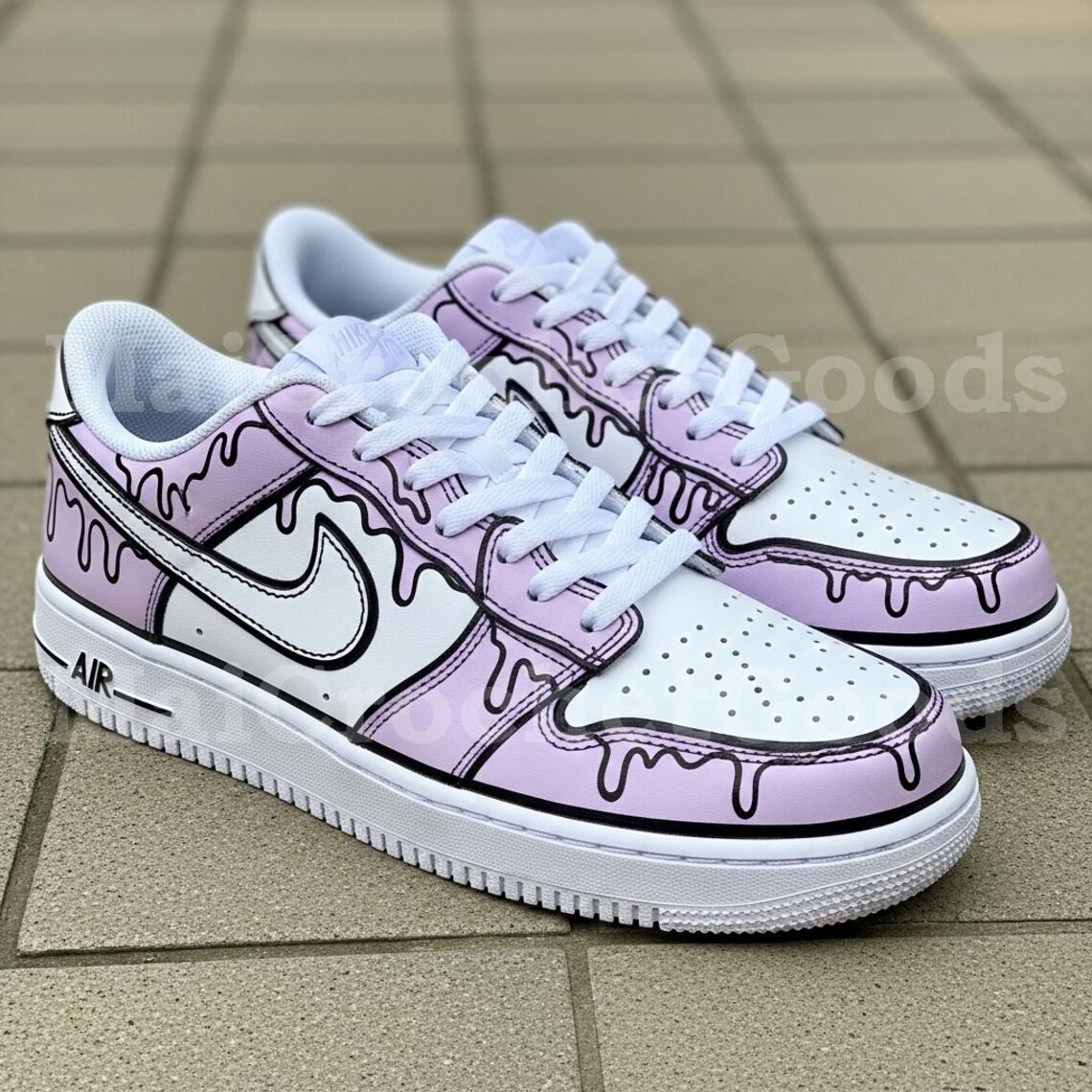 Pastel Purple Dripping Custom Shoes | Hand Painted Low-top Sneakers ...