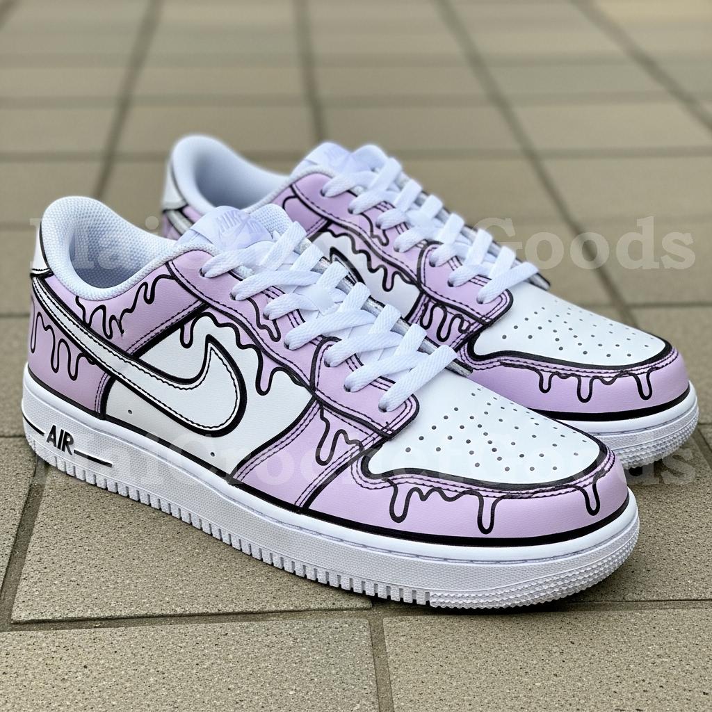 Pastel Purple Dripping Custom Shoes | Hand Painted Low-top Sneakers ...