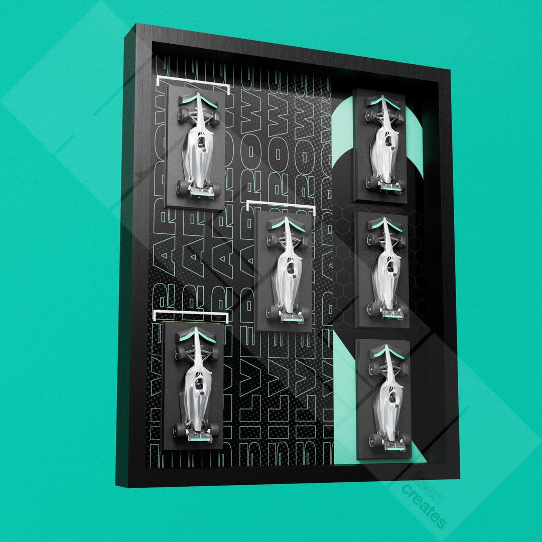 Silver Arrows F1 Inspired Art | Bburago 1:43 Scale Car Display ...