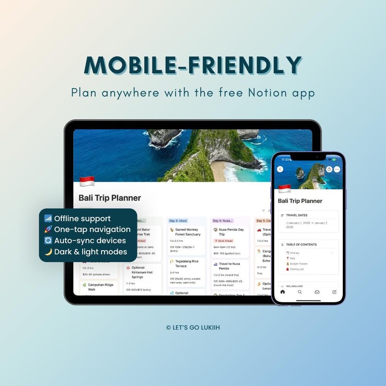 2026 Bali Travel Planner & Itinerary – customizable Notion Travel ...