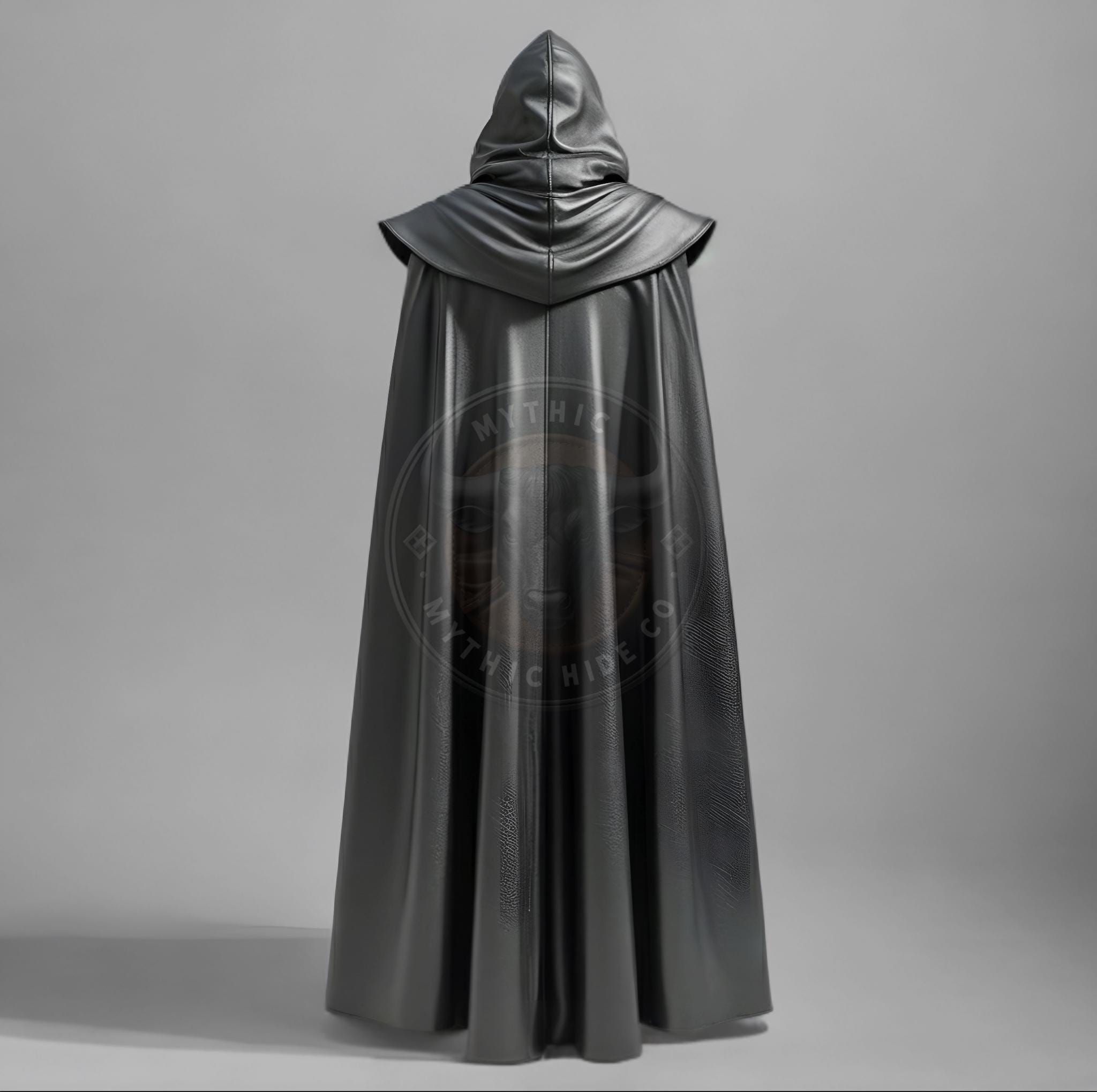 Black Leather Hooded Armor Costume for Men | Gothic Medieval Warrior ...