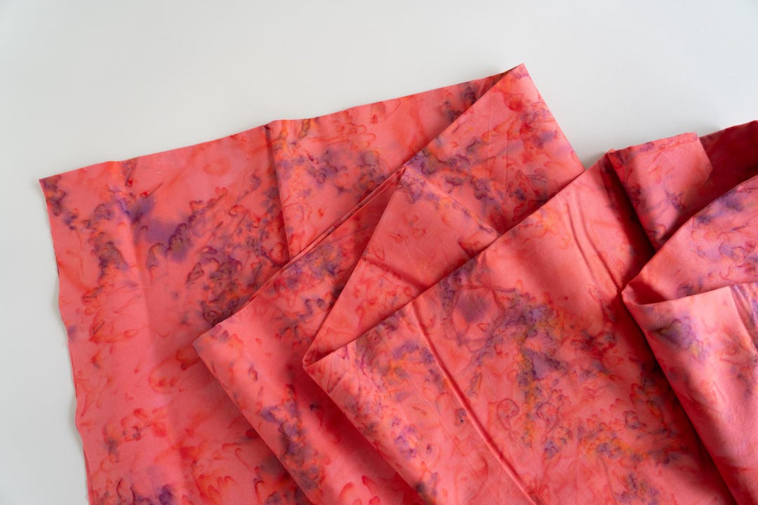 Half Yard Batik Cotton Fabric | Batik by Mirah Co. | Coral Magenta ...