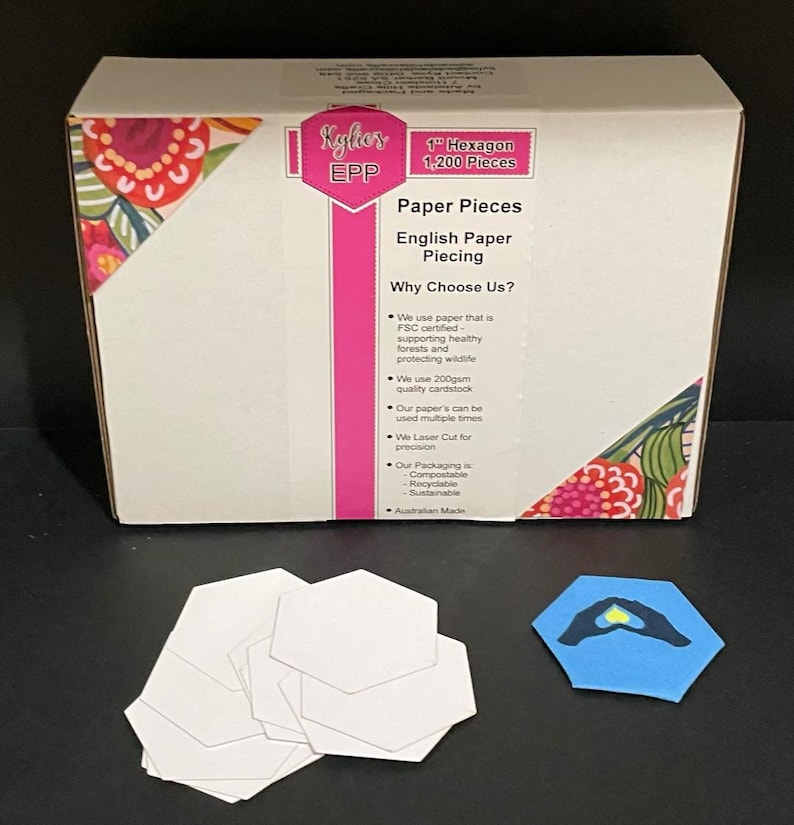 Hexagon English Paper Piecing Laser Cut for Quilting / Sewing 200gsm ...