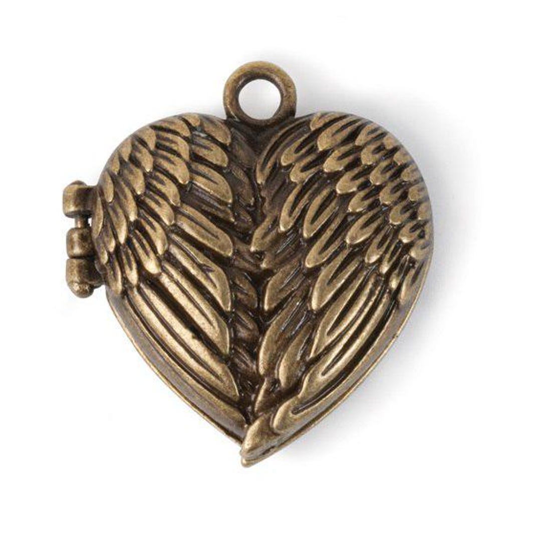 Heart Wings Locket With Magnet Clasps - Etsy