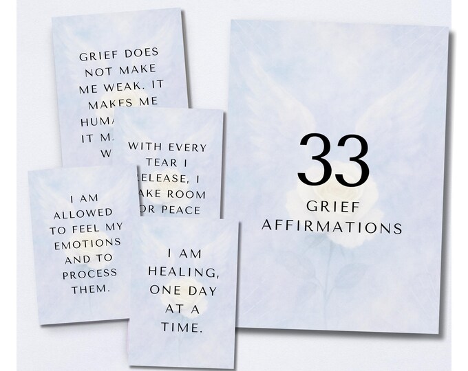 Grief Affirmation Cards | Sympathy Gift | Grief Therapy Coping Skills ...