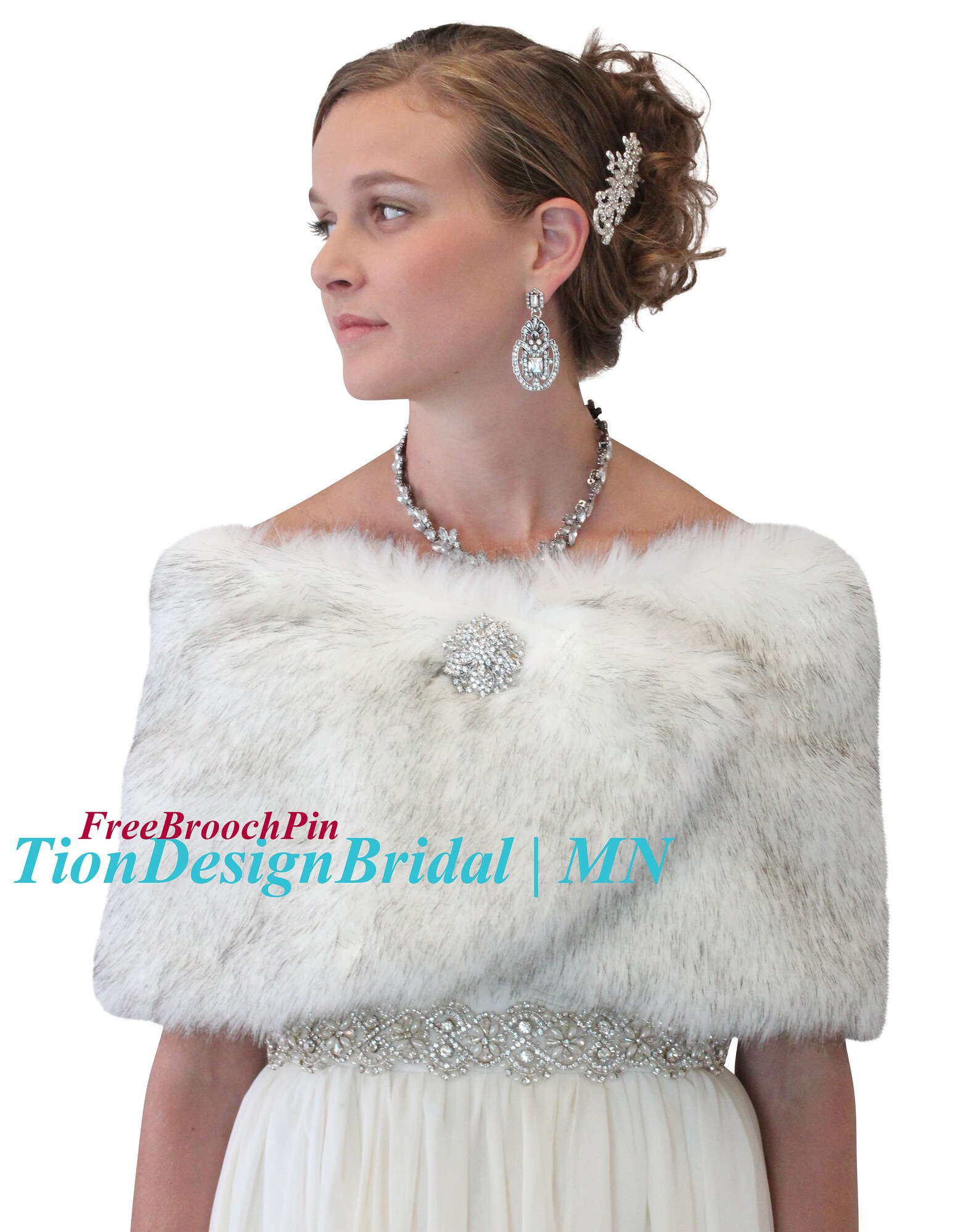 Bridal Fur Wrap Arctic Fox Fur Wrap Faux Fur Stole Faux Fur - Etsy