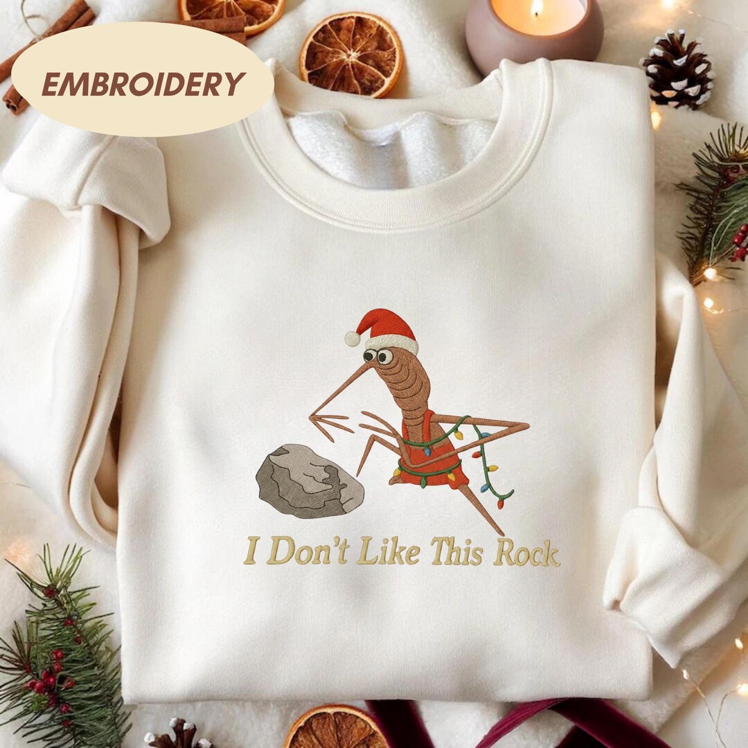 Embroidered Marcus the Worm Shirt, I Don't Like This Rock Sweatshirt ...