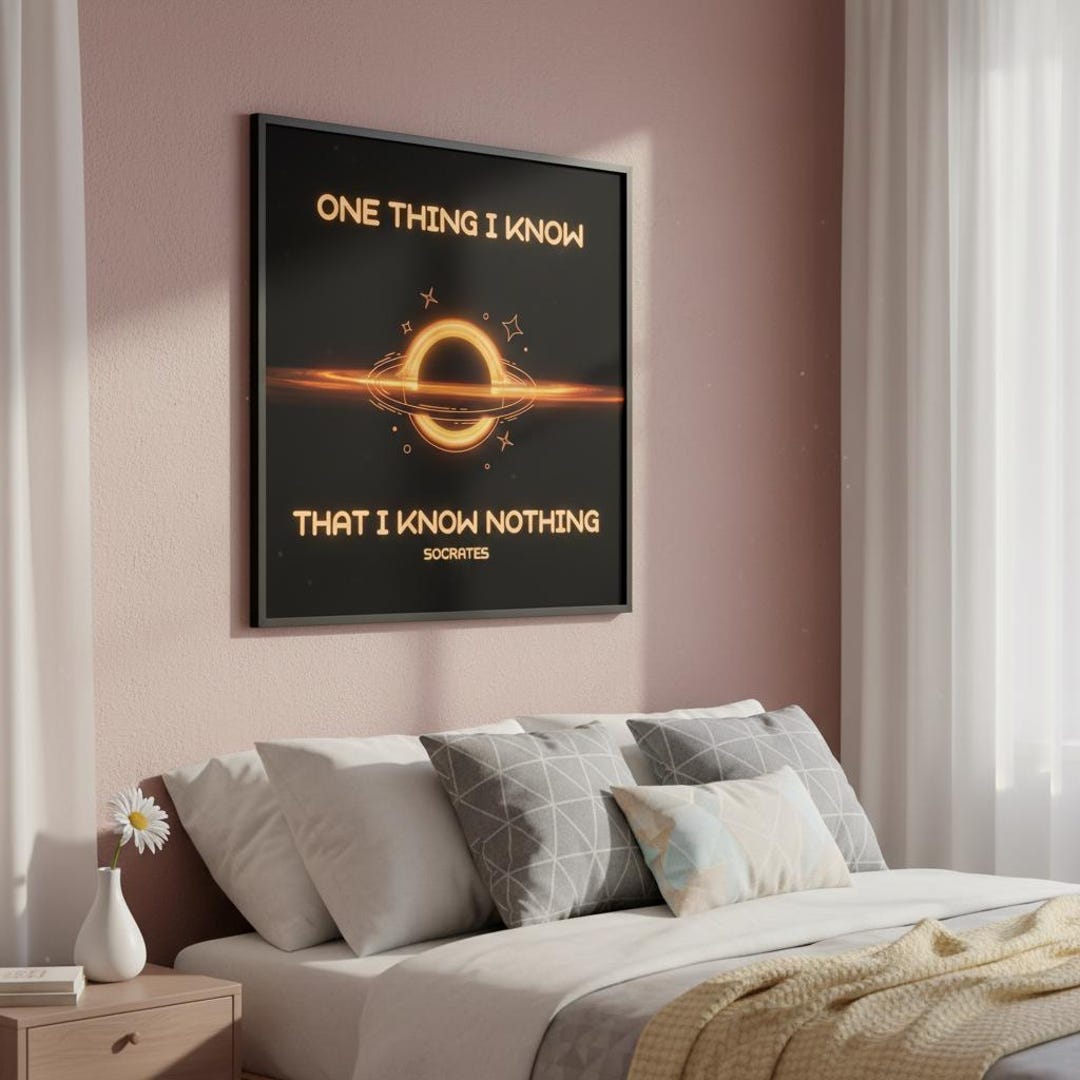 Philosophy Art Print — Socrates Quote — Philosophical Quote — I Know ...