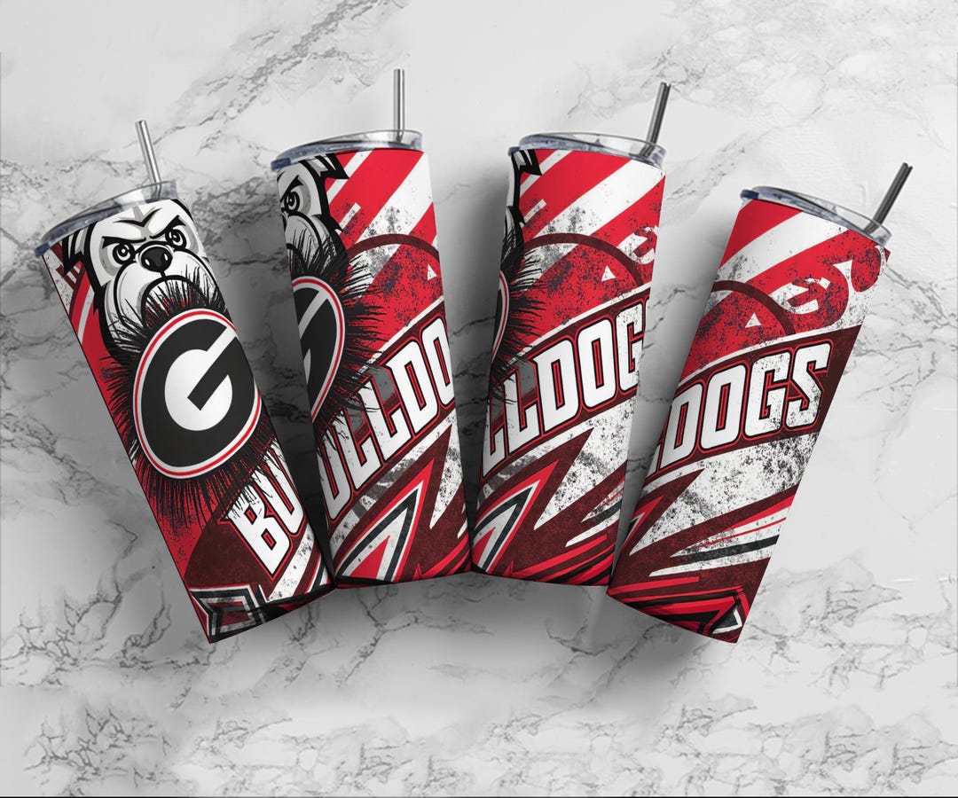 Georgia Bulldogs Tumbler Wrap 20oz Skinny Straight Sublimation Tumbler Png, - Etsy