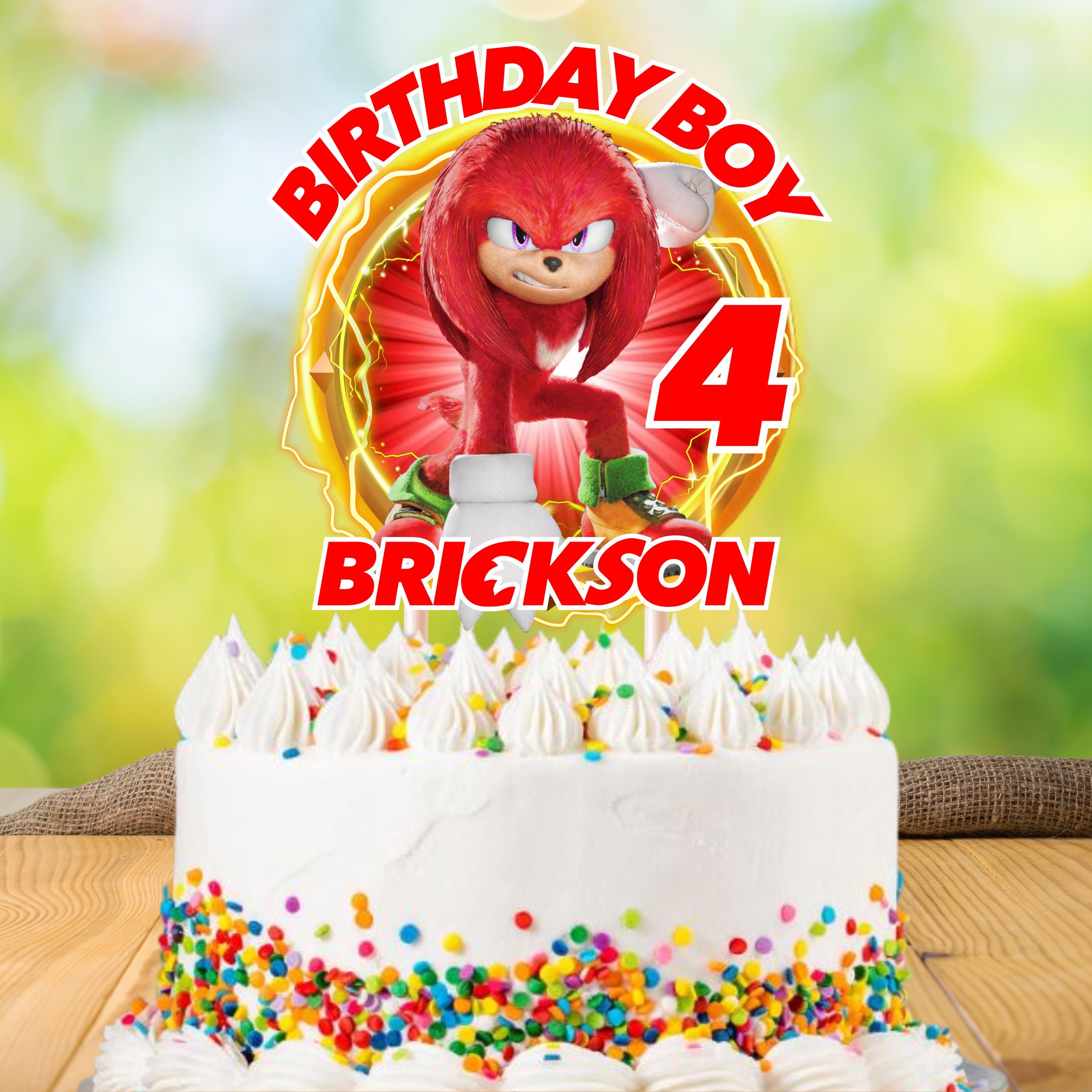 Editable Sonic Knuckles Birthday PNG, Knuckles PNG, Instant Download ...
