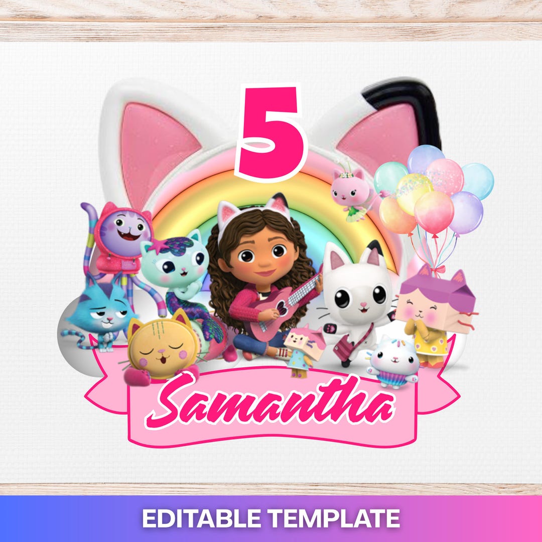 Editable Gabby's Dollhouse PNG, Gabby's Dollhouse PNG, Instant Download ...