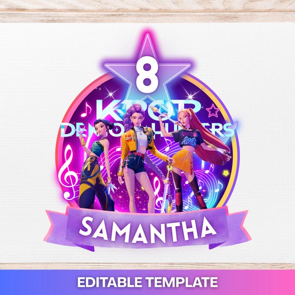 Kpop Demon Hunter Birthday Banner - Etsy