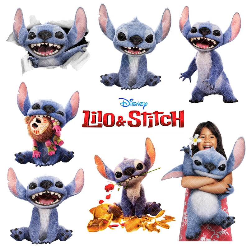 Lilo and Stitch PNG Bundle | HD Transparent Background Images | Instant Download | Stitch PNG ...