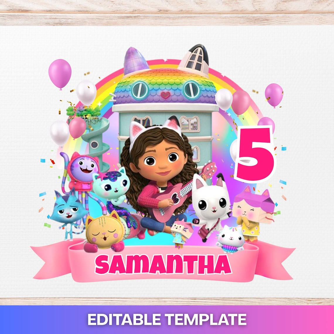 Editable Gabby's Dollhouse PNG, Gabby's Dollhouse PNG, Instant Download ...