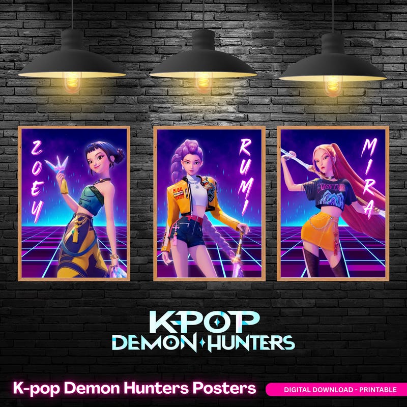 Kpop Demon Hunters Posters - Etsy Australia