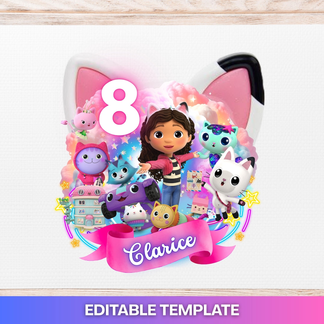 Editable Gabby's Dollhouse PNG, Gabby's Dollhouse PNG, Instant Download ...