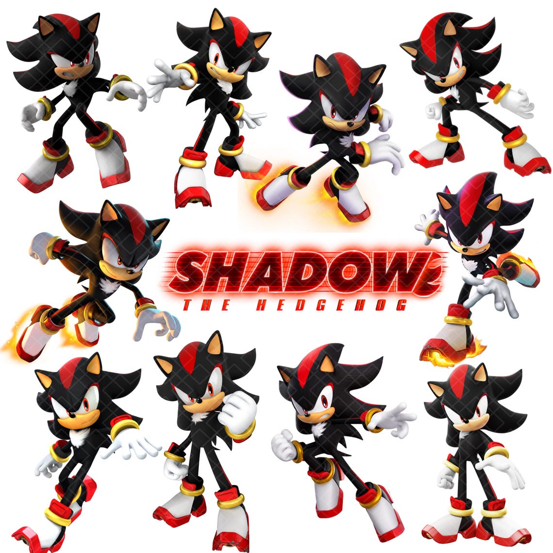 Shadow The Hedgehog PNG-Bundle | HD Transparente Hintergrundbilder ...