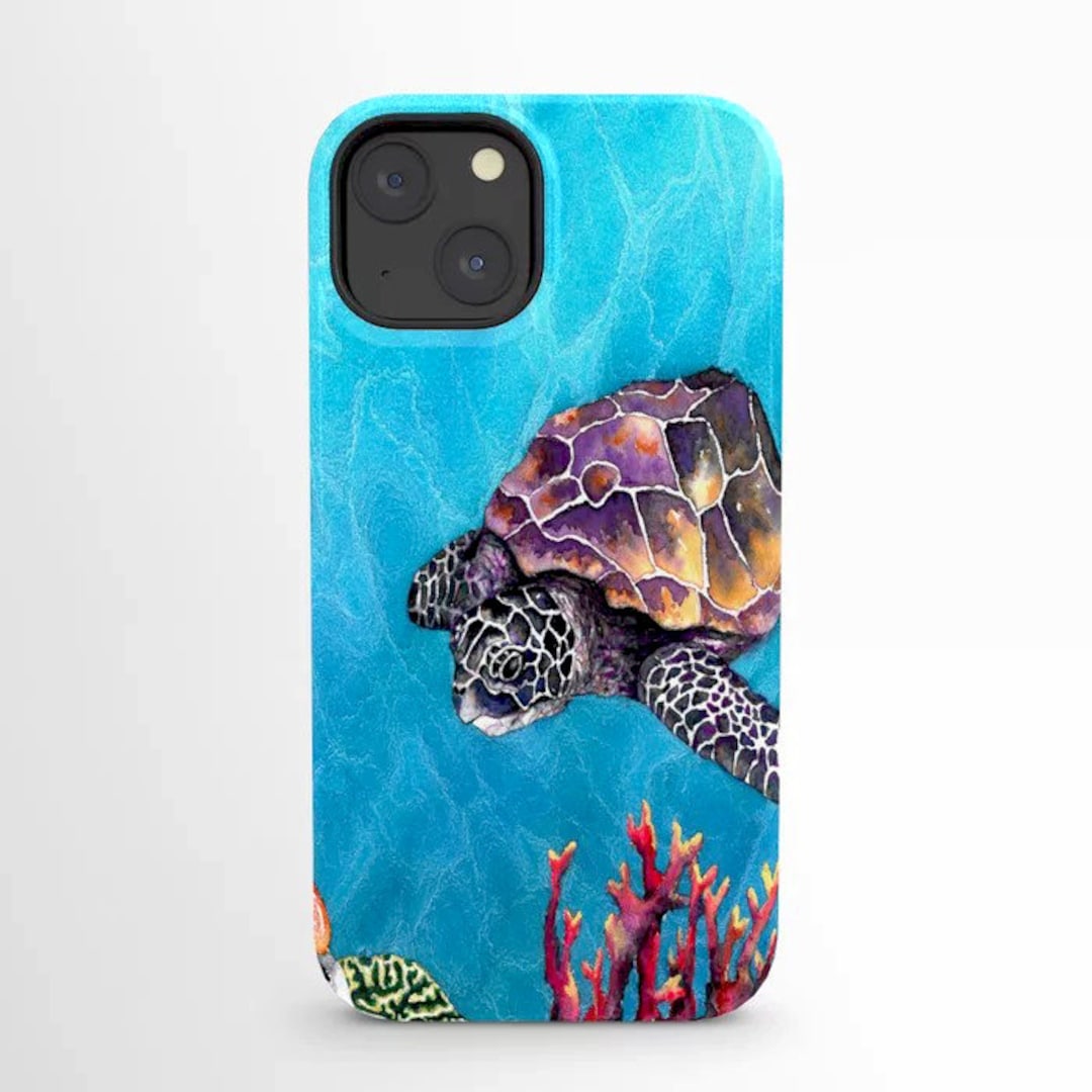 Sea Turtle Phone Case - Ocean Life Watercolor Painting - Cell Phone ...
