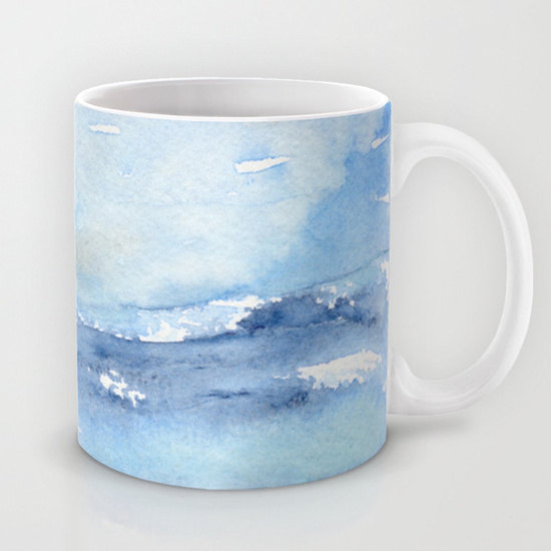 Artistic Ocean Wave Coffee Mug - Seascape - Kitchen Decor Mug Drinkware ...