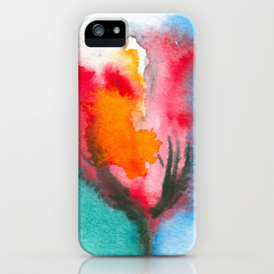 Floral Phone Case - Watercolor Tulip Flower Painting - Designer iPhone ...