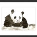 Minimalist Original Ink Painting Giant Panda Bear Wildlife - Etsy