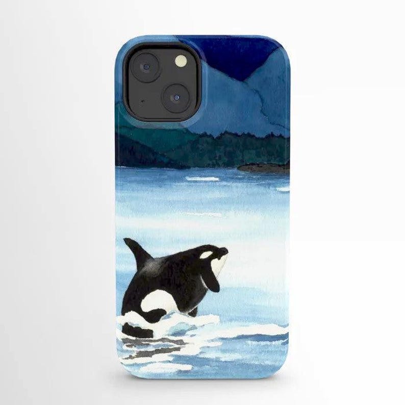Orca Phone Case - Killer Whale Painting - Designer iPhone Samsung Case ...