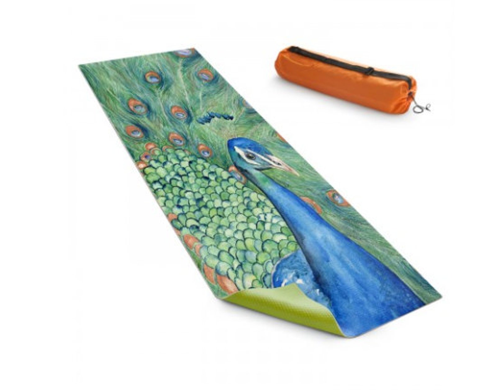 Yoga Mat Peacock Bird Watercolor Painting Exercise Mat - Etsy