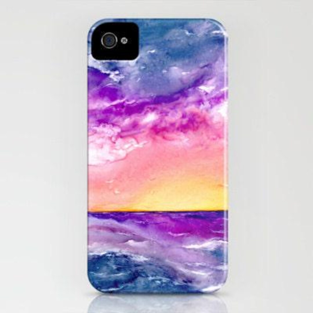 Sunset Phone Case - Ocean Storm Painting - Designer iPhone Samsung Case ...