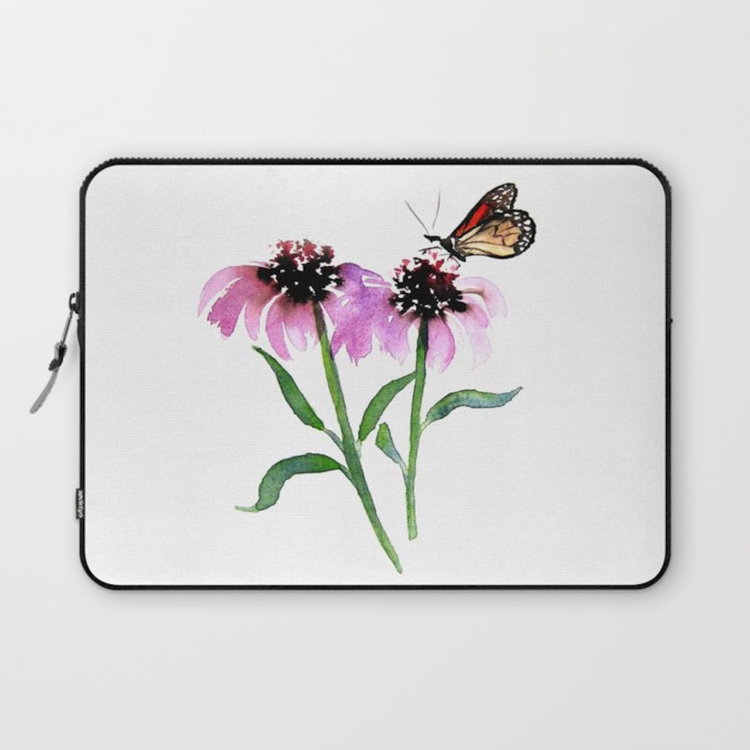 Floral MacBook Pro Laptop Case - Monarch Butterfly Artistic Printed ...