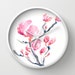 Floral Magnolia Wall Clock Kitchen Clock Modern Decor Wall Clock Flower ...