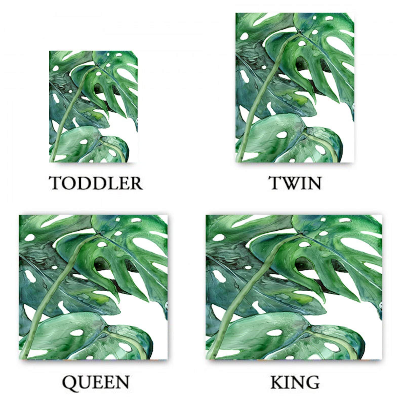 Botanical Duvet Cover - Nature Modern Bedding - Twin Queen or King Size ...