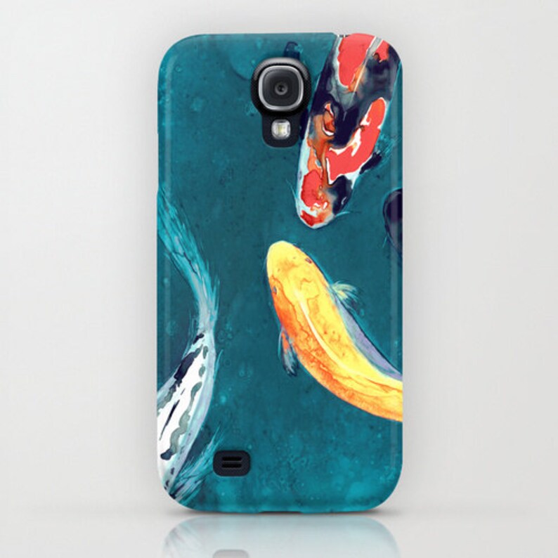 Koi Fish Phone Case Water Ballet Watercolor Painting - Etsy