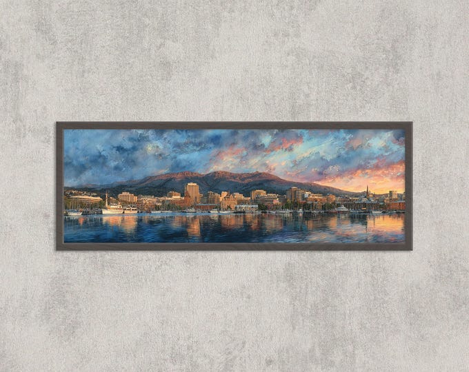 Pair of 8x6 Watercolor Paintings of Hobart, Tasmania by Artist Barbara ...