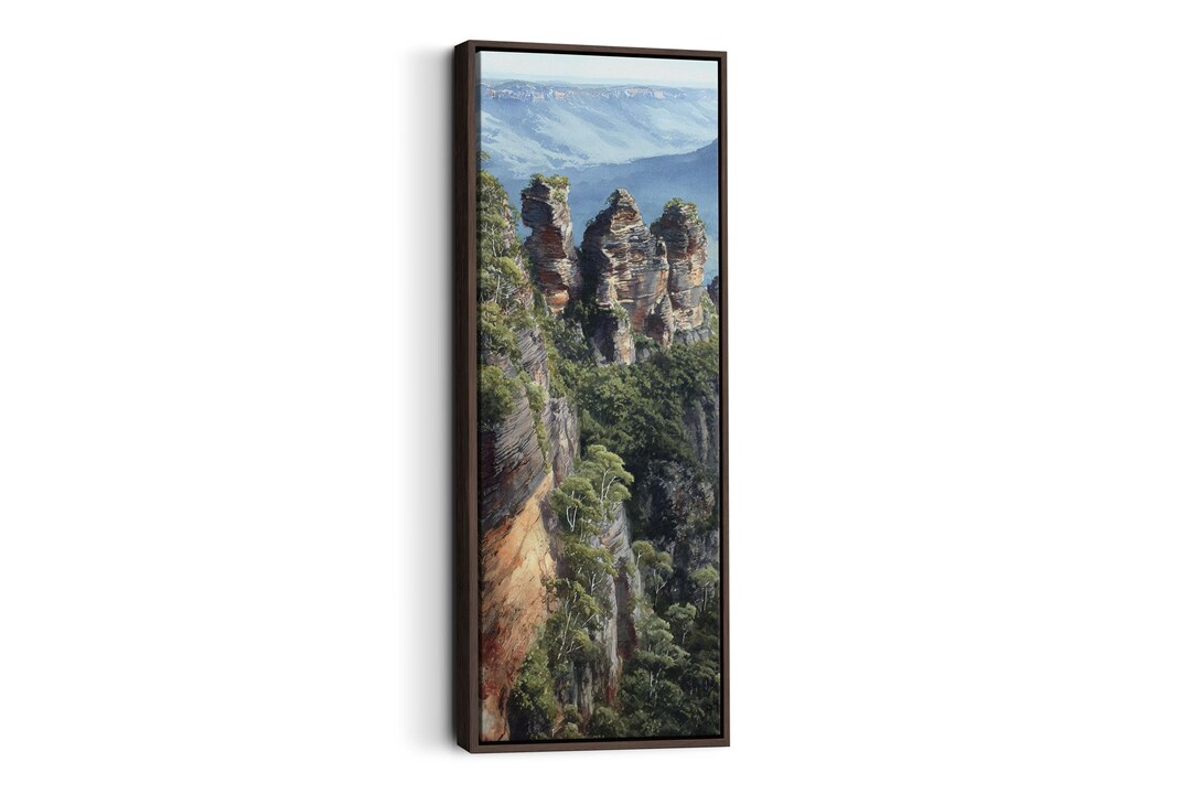 Three Sisters Blue Mountains Landscape Print, Australia Scenic Wall Art ...