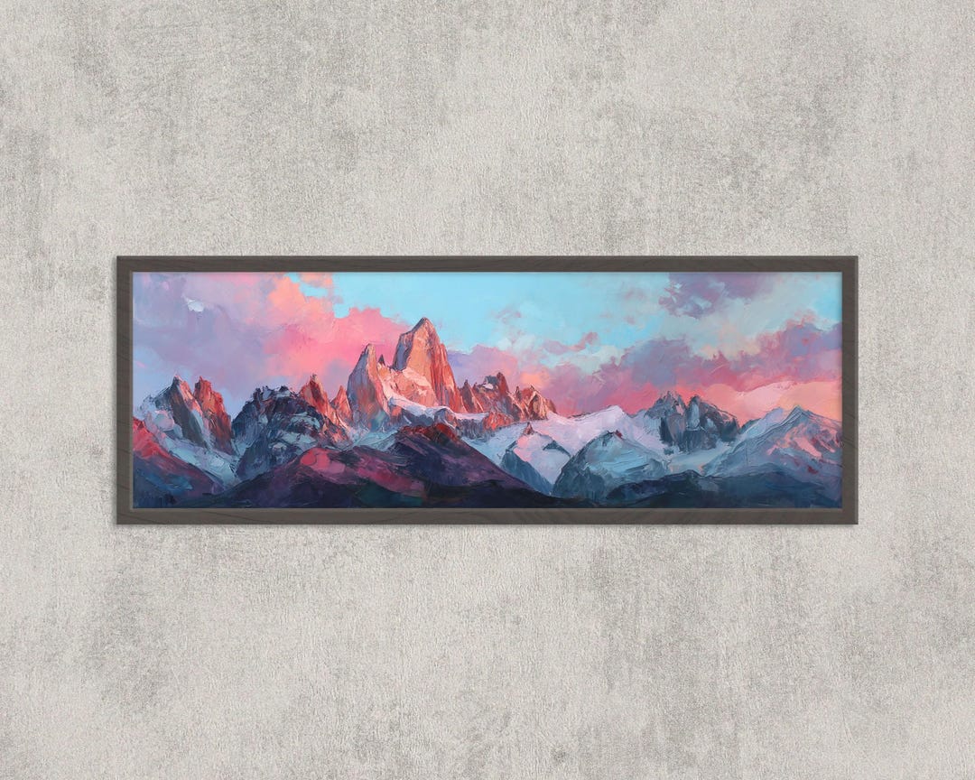 Patagonia Wall Art, Argentina Mountain Sunset Print, Fitz Roy Andes ...