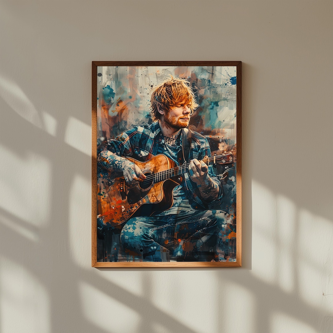 Ed Sheeran Watercolor Poster | Music Wall Art Print | Singer-songwriter ...