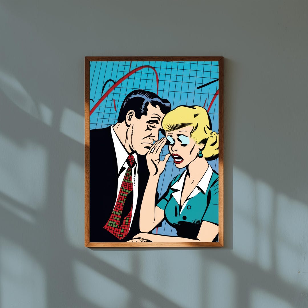 Funny Inflation Comic Poster – Vintage Pop Art Wall Print – Crying ...