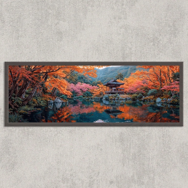 Kyoto Autumn Canvas - Etsy