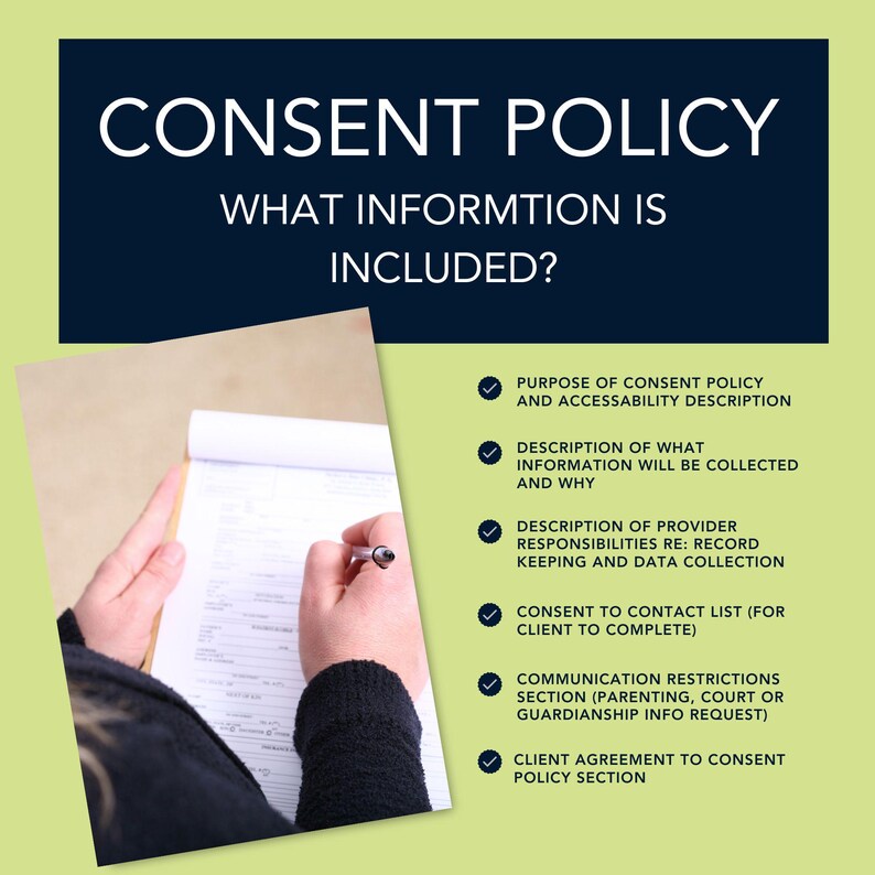 Allied Health Therapy Practice Client Consent Policy Template ...