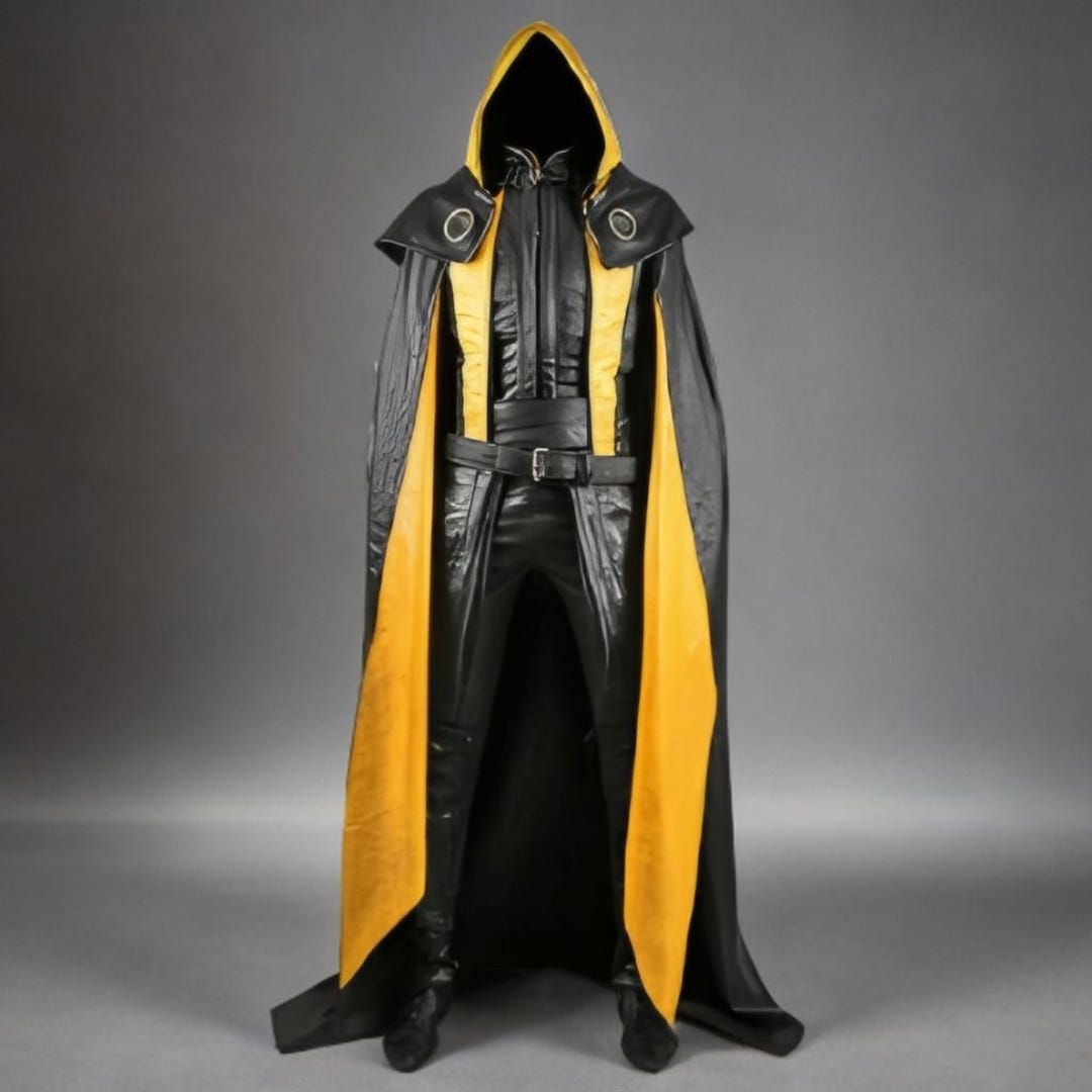 Custom Superhero Leather Cloak Costume | Handmade Hooded Warrior Armor ...