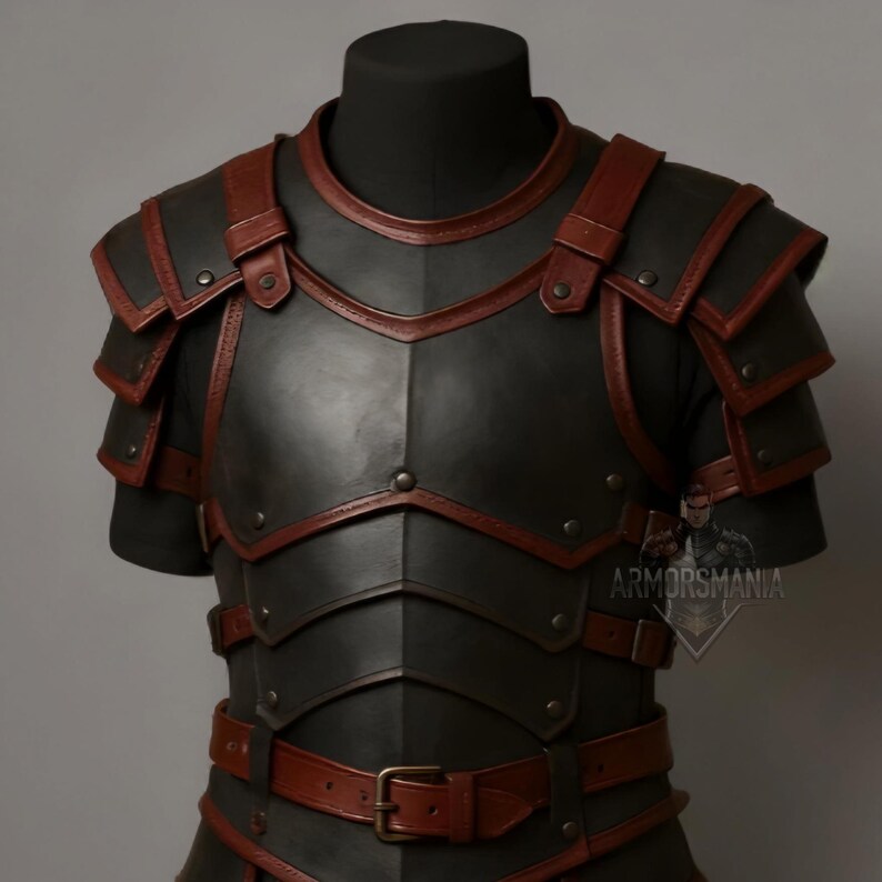 Medieval Leather Fantasy Armor | Handmade Roman Style Armor With Belt ...