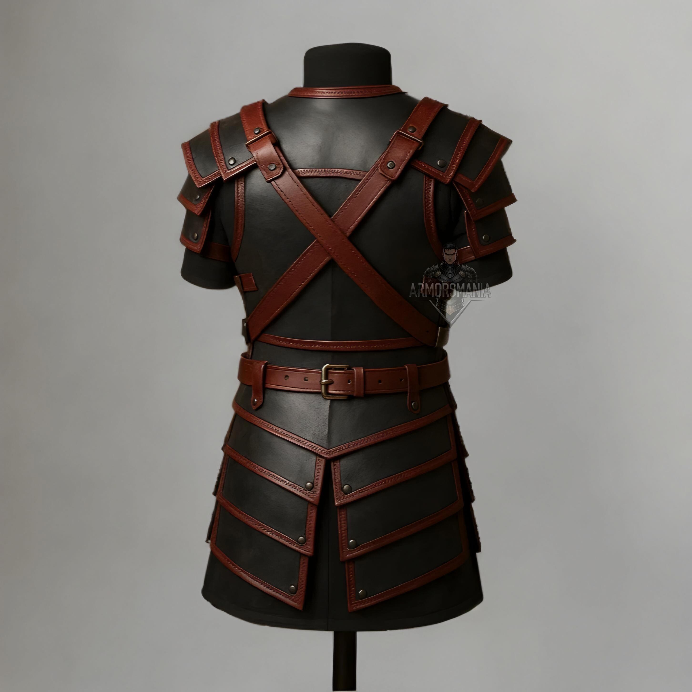 Medieval Leather Fantasy Armor | Handmade Roman Style Armor With Belt ...