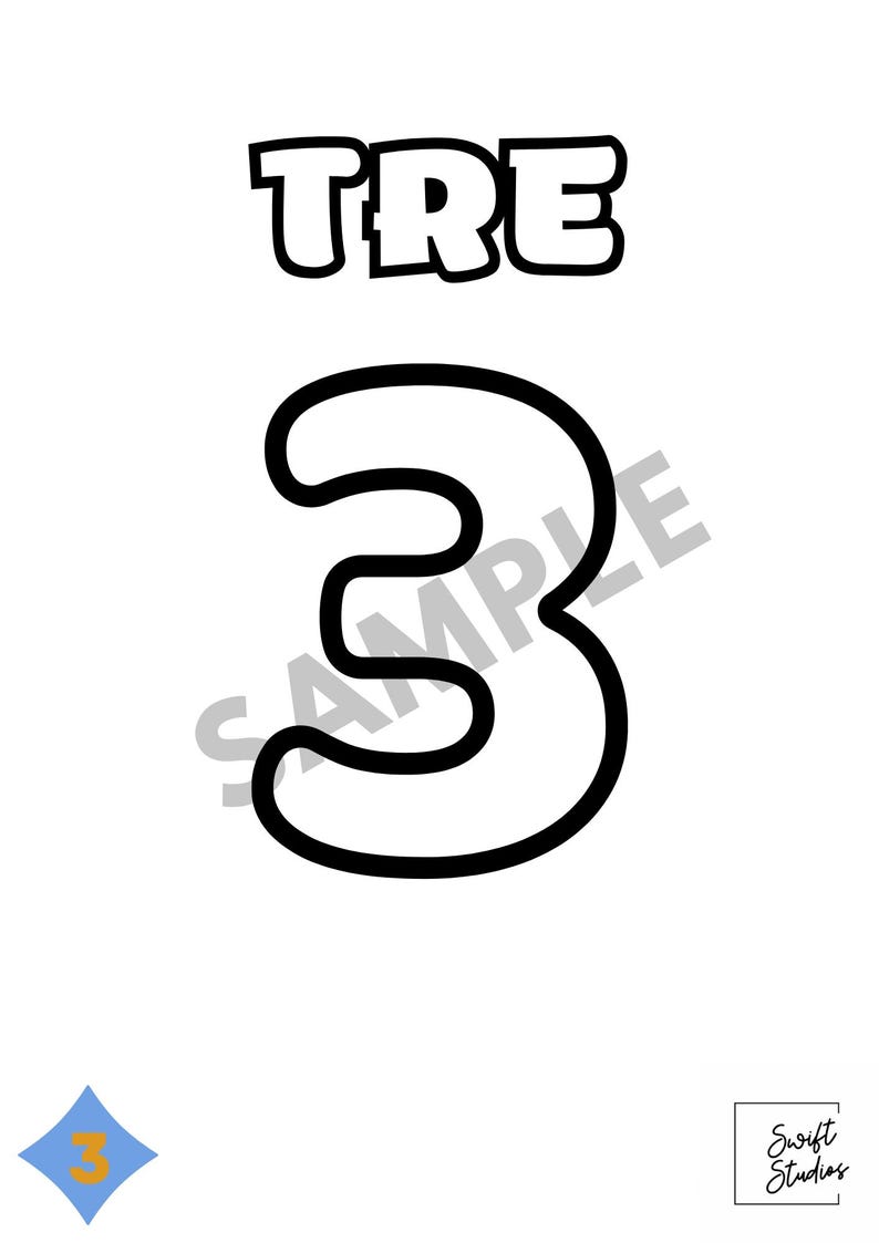 Number Coloring Pages 1-10 | Printable Kids Activity | Preschool ...