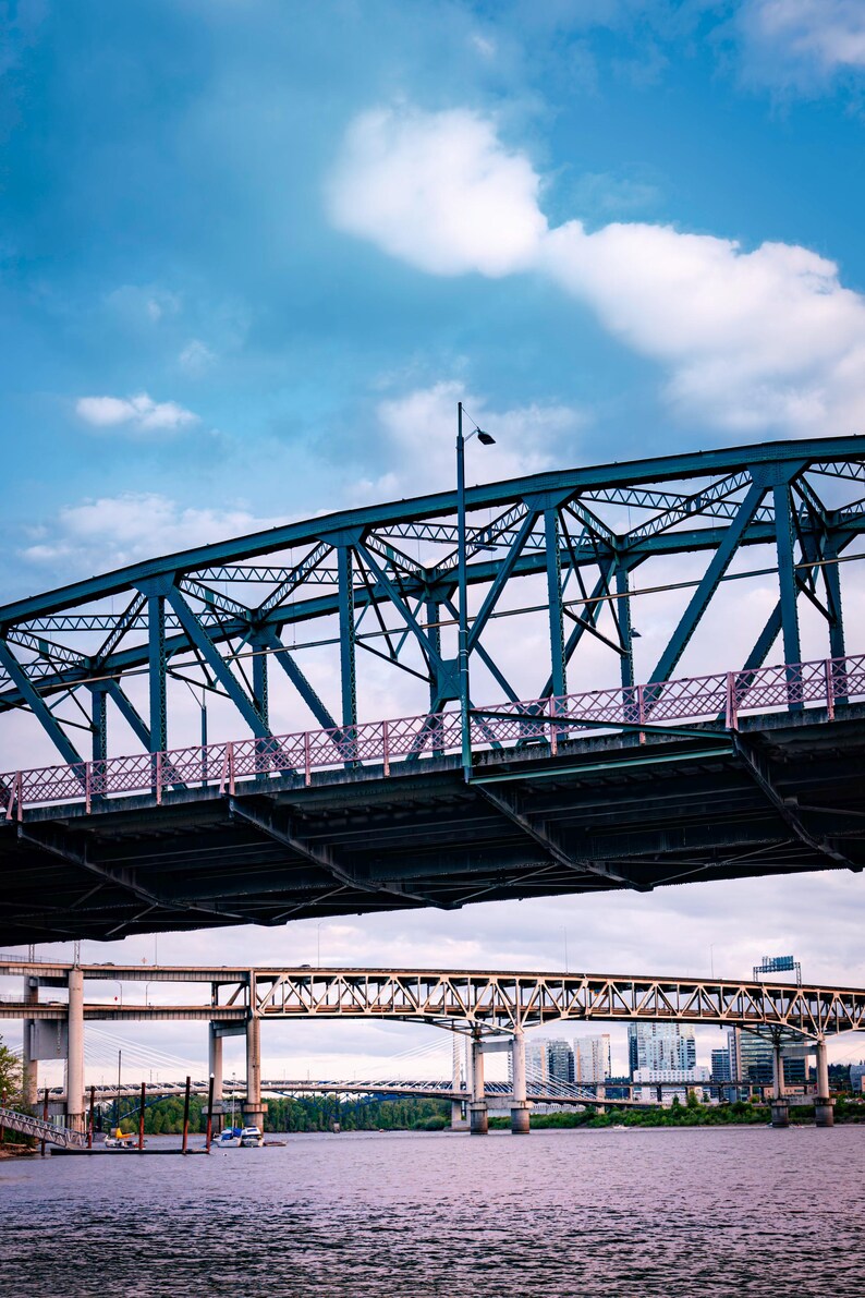 Portland Bridge in Layers - Color Photo Wall Digital Print Instant ...