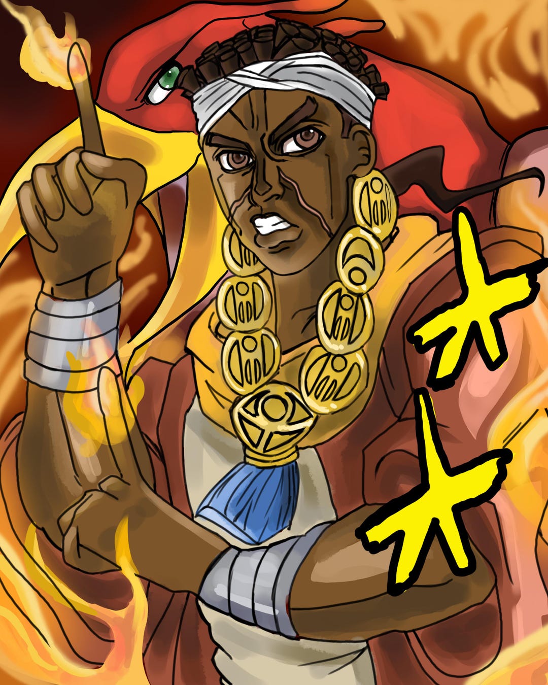 Avdol From Jojo's Bizarre Adventures Art Print 8.5 X 11, Fanart, Anime ...