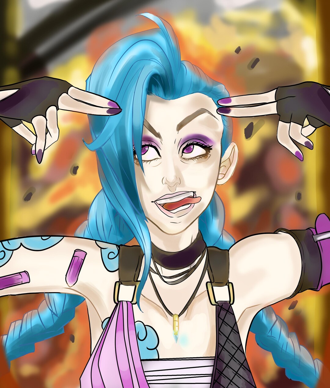 Jinx From League of Legends 8.5 X 11 Art Print, Fanart, League of ...